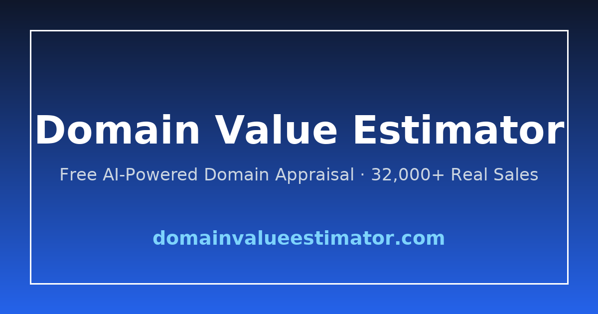 Free Website Value Calculator | What Is My Domain Worth? (2026)